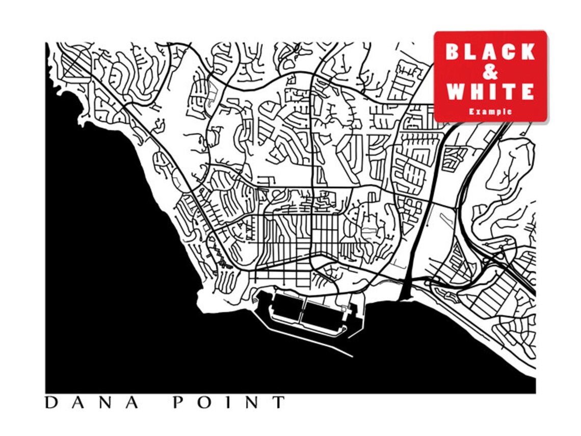 Dana Point Map Print California Poster | Etsy