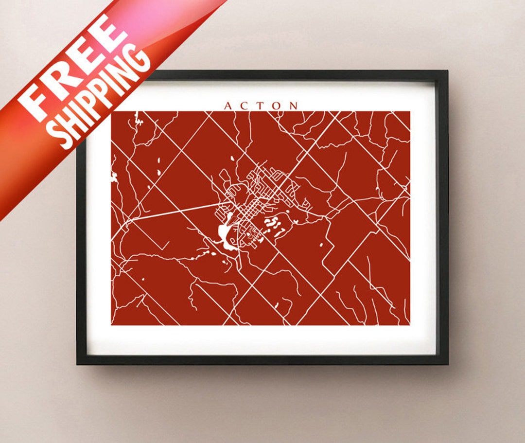 Acton Map Print - Etsy