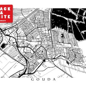 Gouda Map Print - Netherlands Poster - Etsy