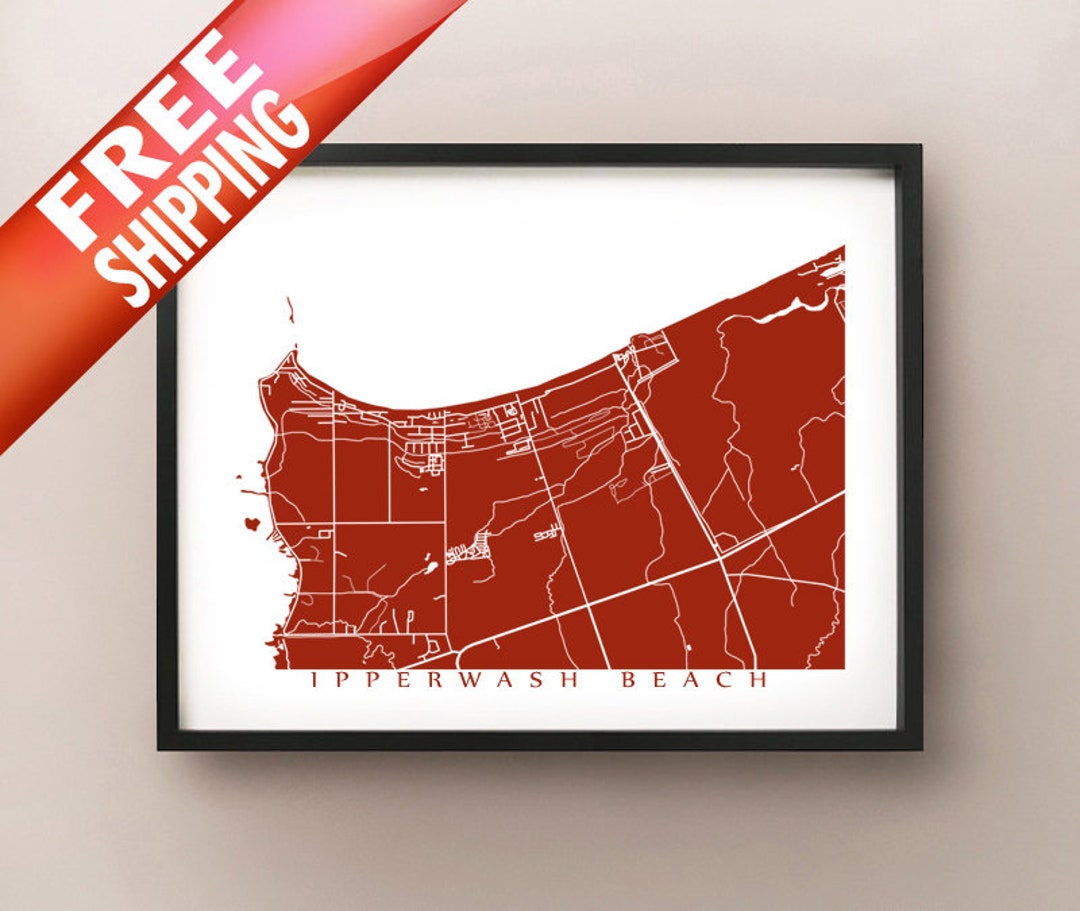 Ipperwash Beach, ON Map - Ontario Poster Art - Etsy