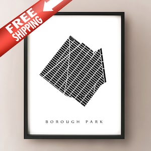 Borough Park, Brooklyn - New York City Neighborhood Art Print - Etsy