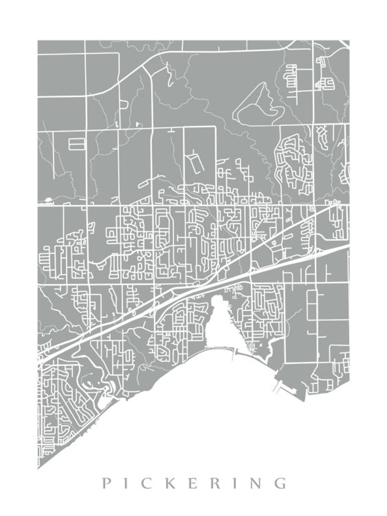 Pickering Ontario Map Print - Etsy Canada