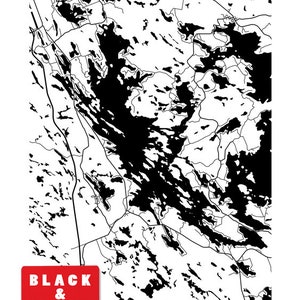 Lake Joseph Map - Muskoka Ontario Poster Art - Etsy