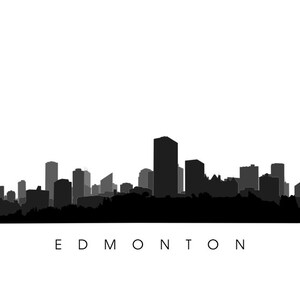 Edmonton Skyline Art - Alberta City Poster - Etsy