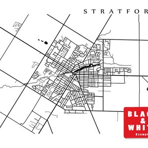 Stratford, ON Map Print - Ontario Poster Art - Etsy