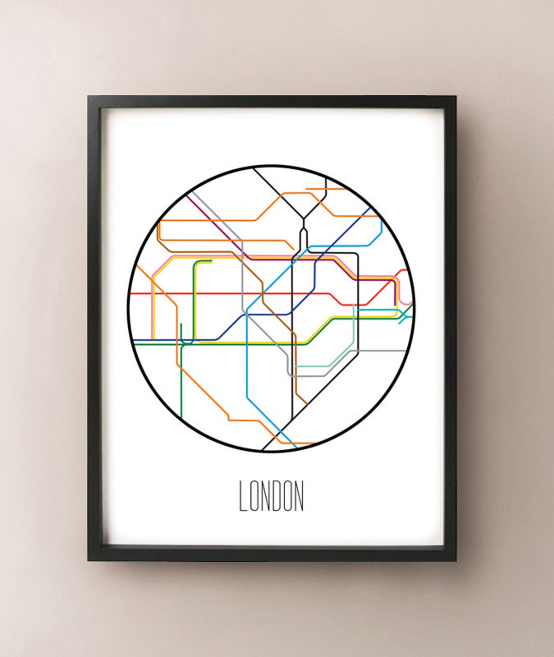 London England Minimalist Metro Subway Art Print London | Etsy