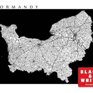 Normandy, France Map Print - Normandie - Etsy