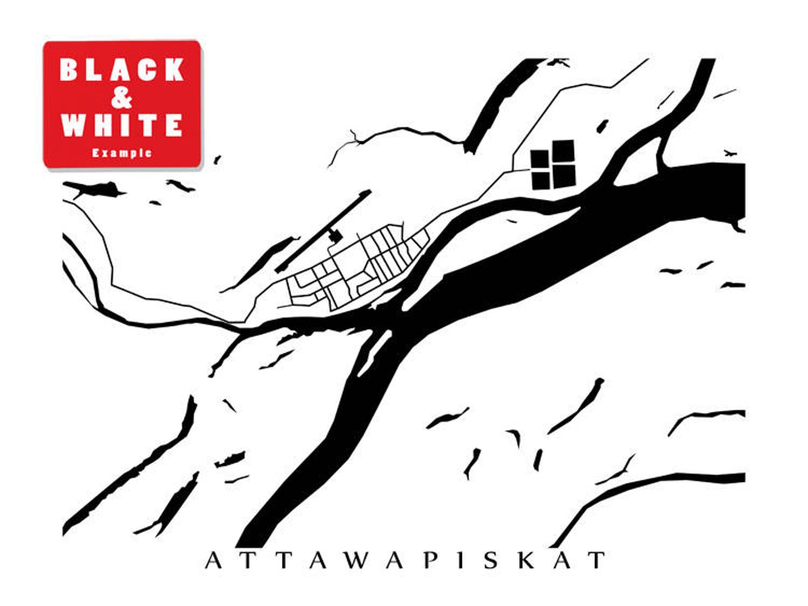 Attawapiskat Map - Ontario Poster Art - Etsy