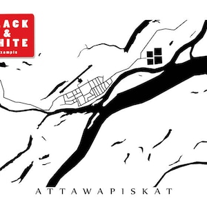Attawapiskat Map - Ontario Poster Art - Etsy