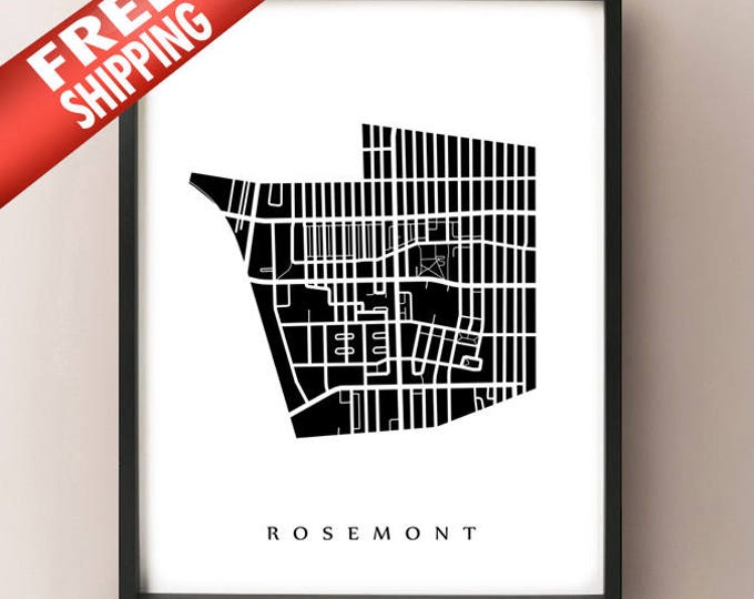 Rosemont Map - Montreal Neighbourhood Art Print - Etsy
