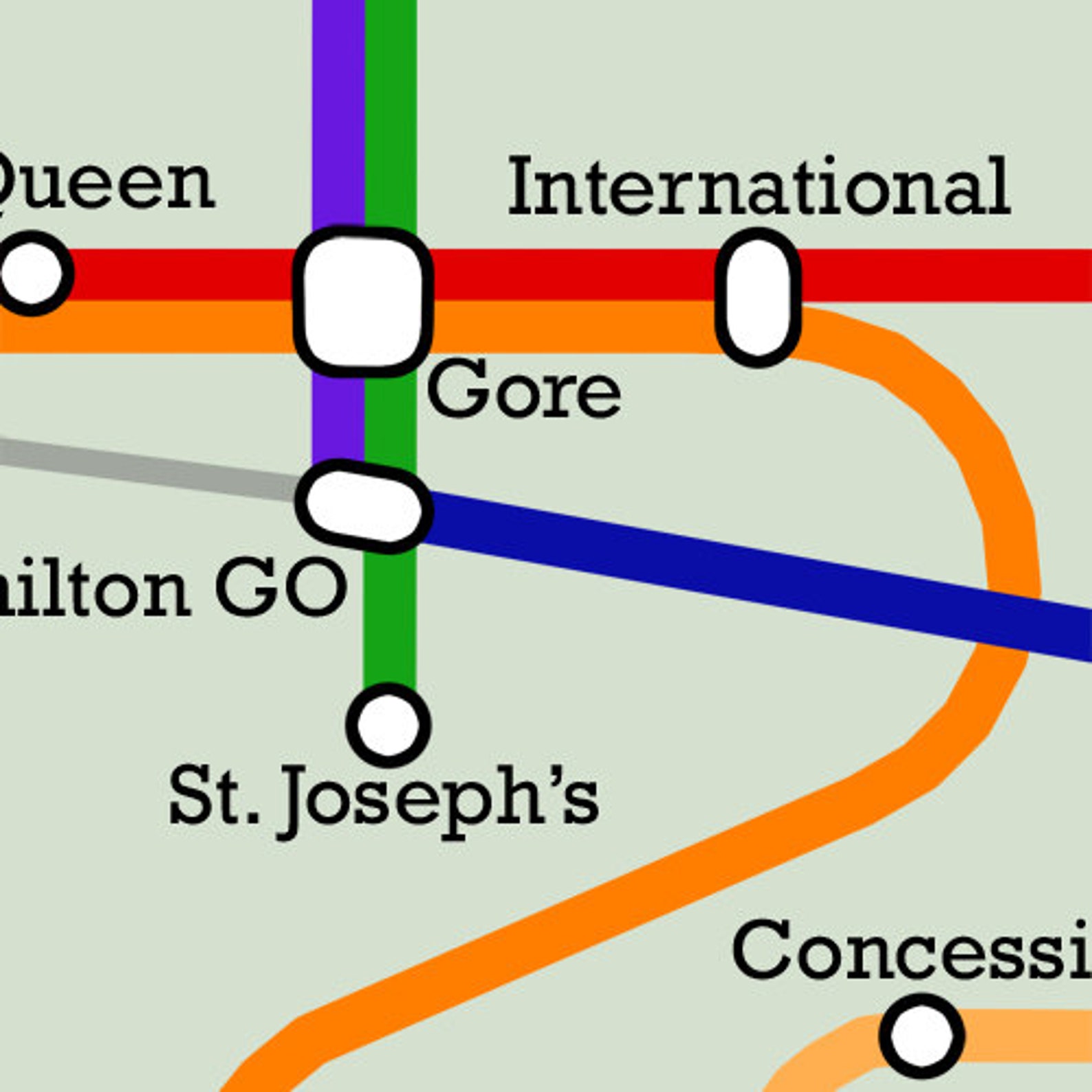 Hamilton Subway Map Fictional Metro Style Art Print of - Etsy