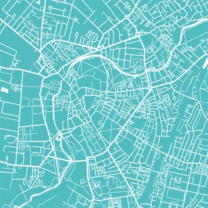 Cambridge Map Print - UK Wall Art - England Poster - Etsy