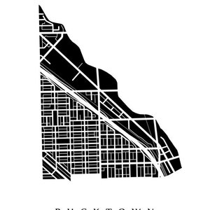 Bucktown Map - Chicago Neighbourhood Art Print - Etsy