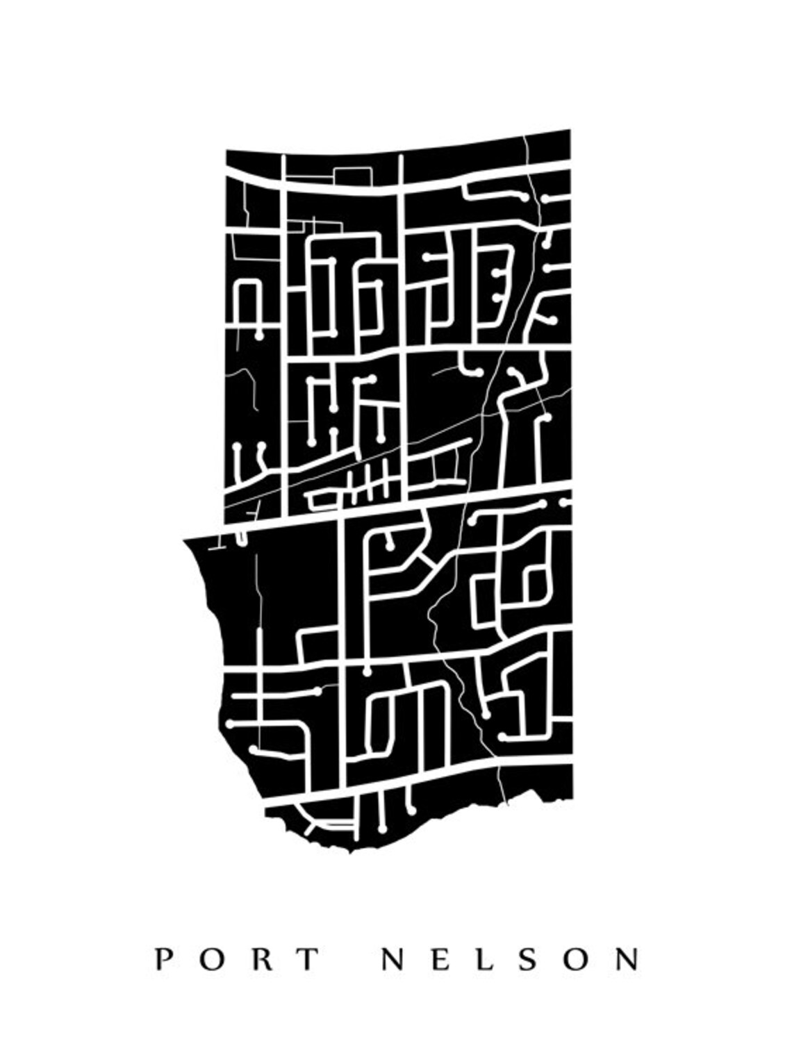 Port Nelson Map Burlington ON Neighbourhood Art Print - Etsy