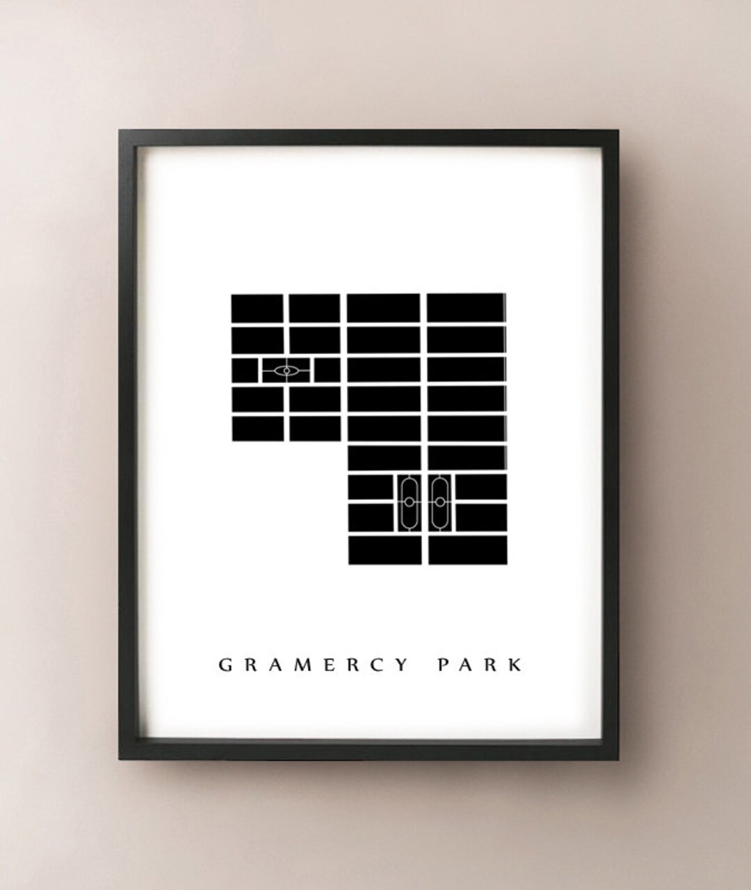 Gramercy Park Map - Manhattan, NYC Neighborhood Art Print - Etsy
