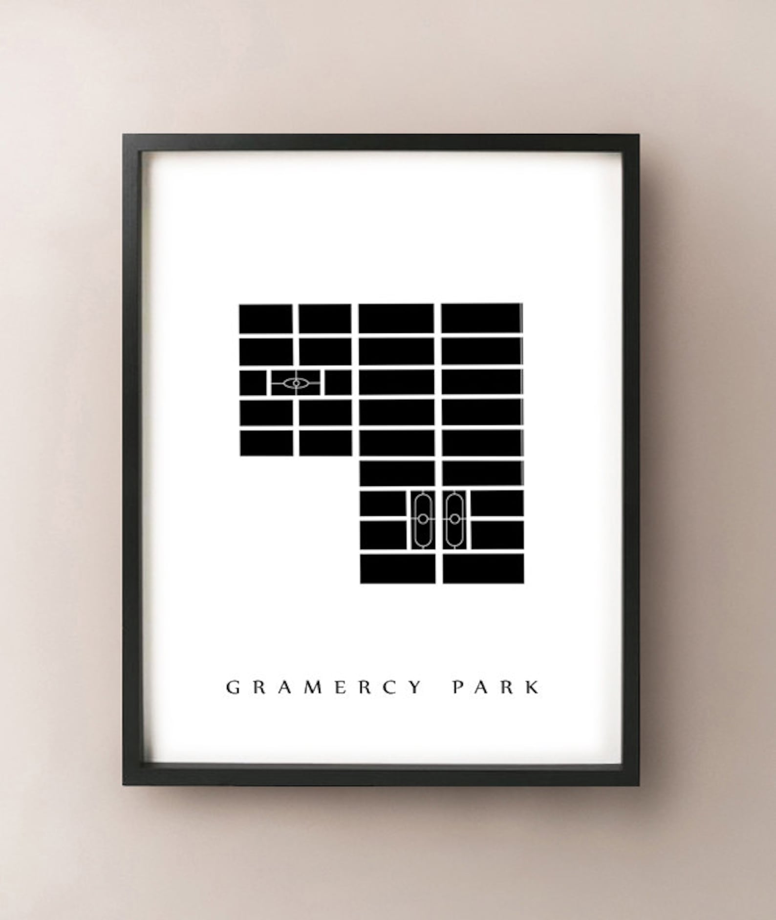 Gramercy Park Map Manhattan NYC Neighborhood Art Print | Etsy