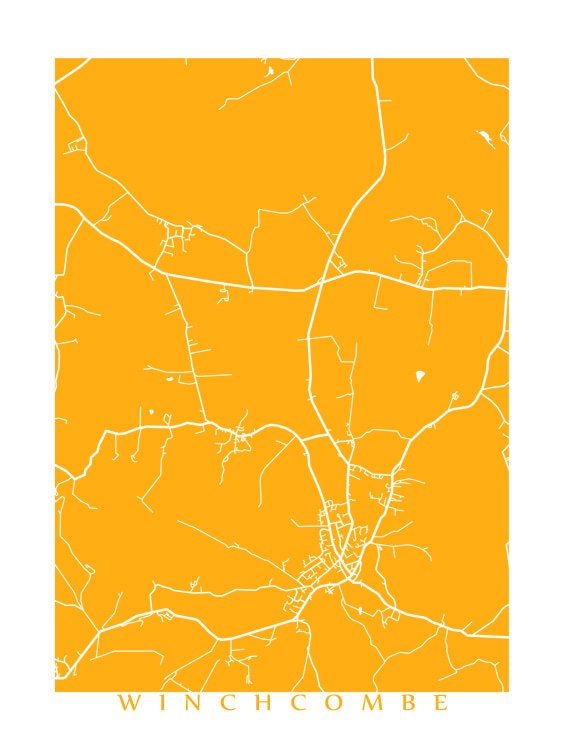Winchcombe UK Map Print Cotswold England Wall Art | Etsy
