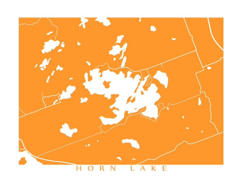 Horn Lake - Parry Sound District, Ontario Map Print - Etsy