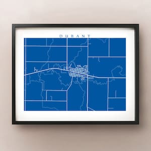 Durant, IA Map Print - Iowa Art Poster - Etsy