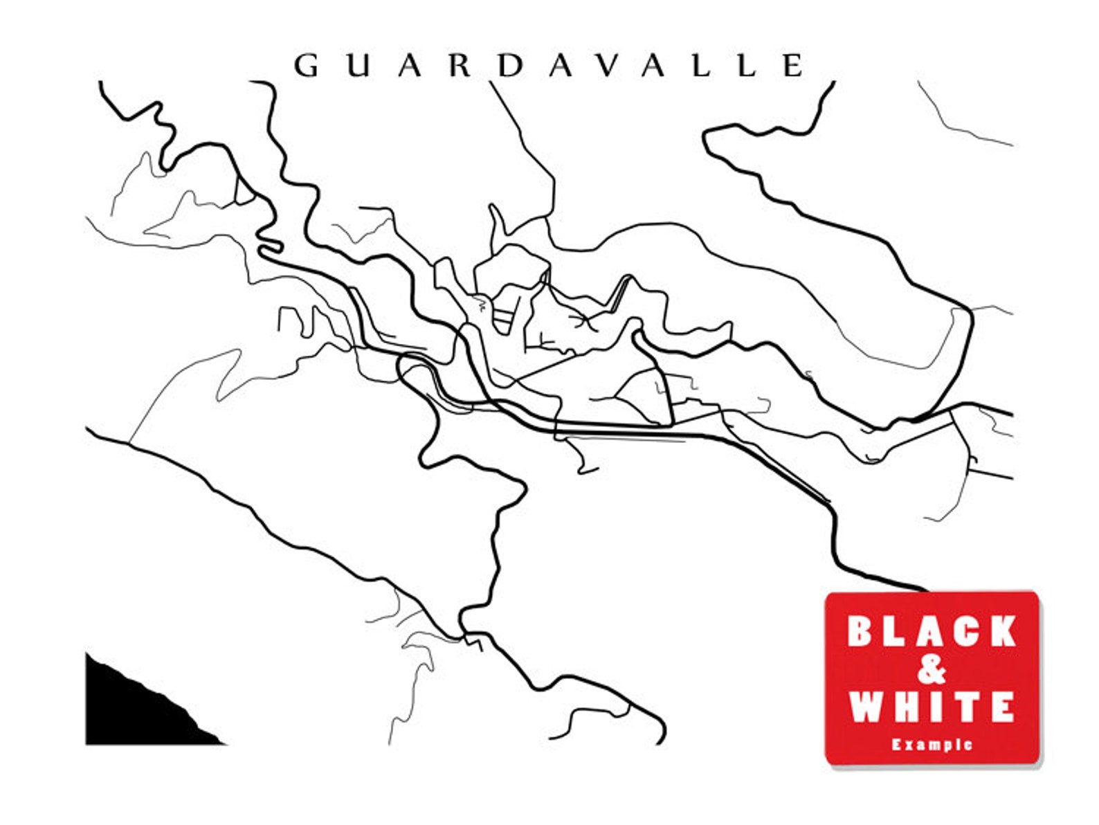 Guardavalle Calabria Italy Map Print - Etsy