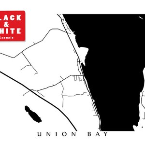 Union Bay, Vancouver Island, BC Map Poster Print - British Columbia ...