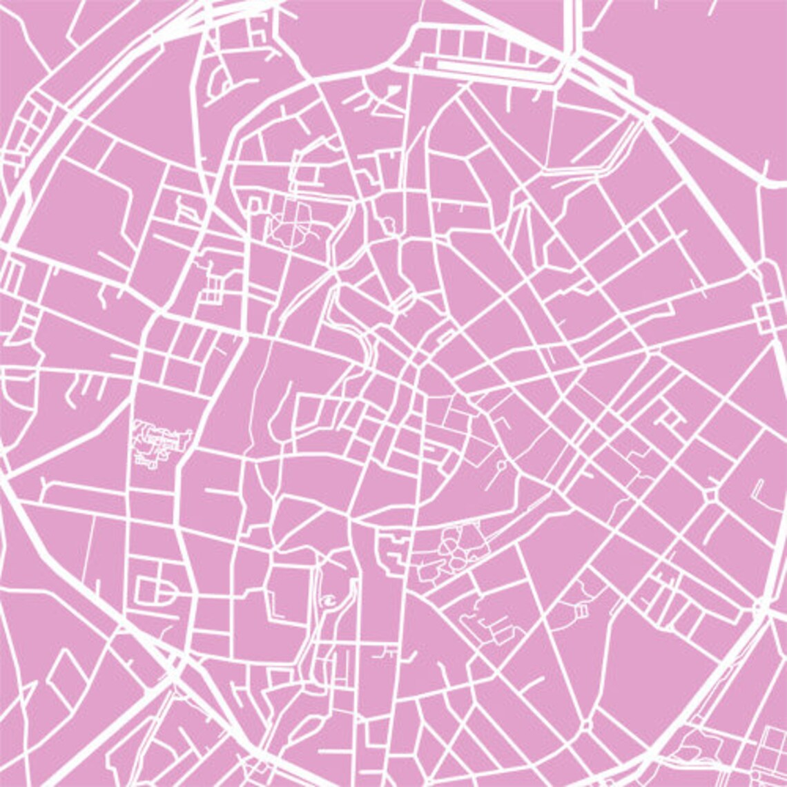 Leuven Map Print Louvain Belgium Poster - Etsy