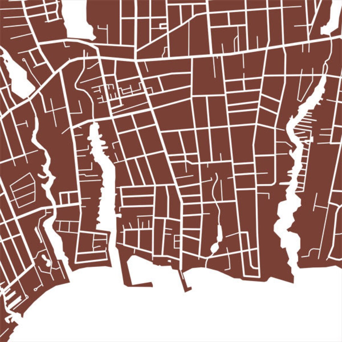 Patchogue NY Map Print Long Island New York - Etsy