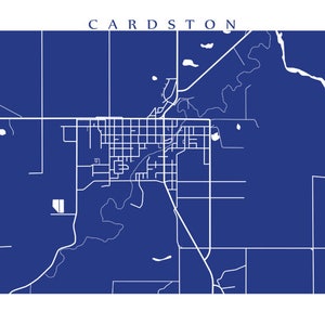Cardston, Alberta Map Print - Etsy