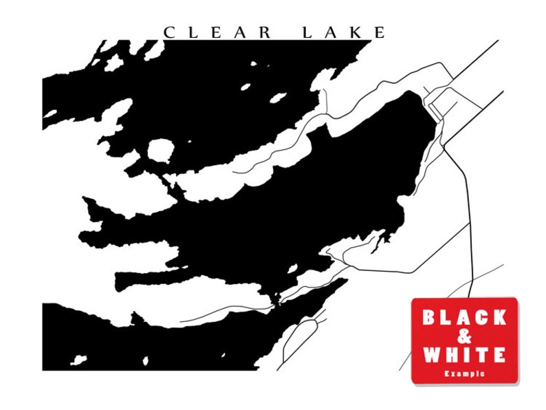 Clear Lake Map Rideau Lakes Ontario Print - Etsy