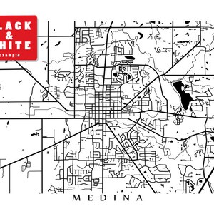 Medina, OH Map - Ohio Poster Print - Etsy