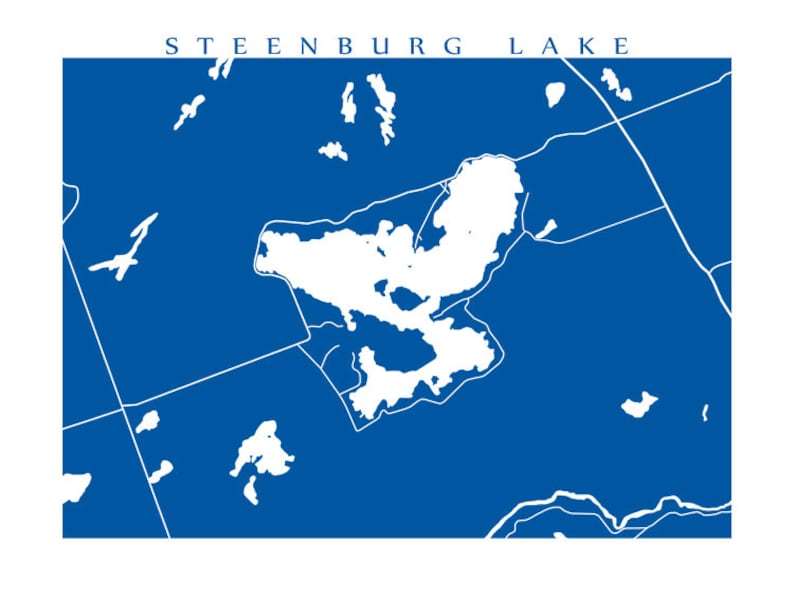 Steenburg Lake Map Print Limerick Ontario Art Poster - Etsy