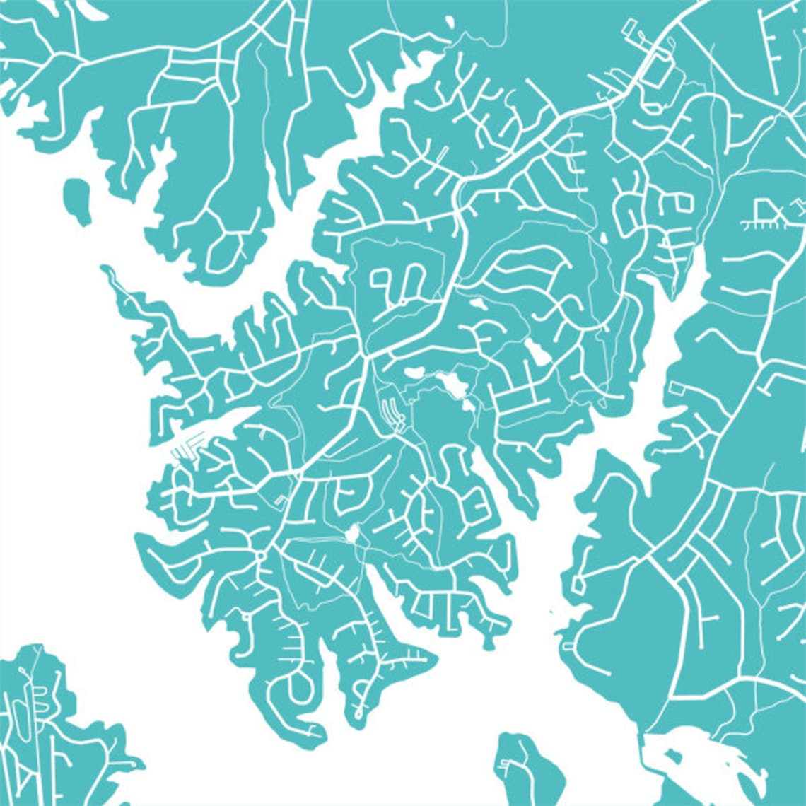 Tega Cay SC Map Print South Carolina Poster Art - Etsy