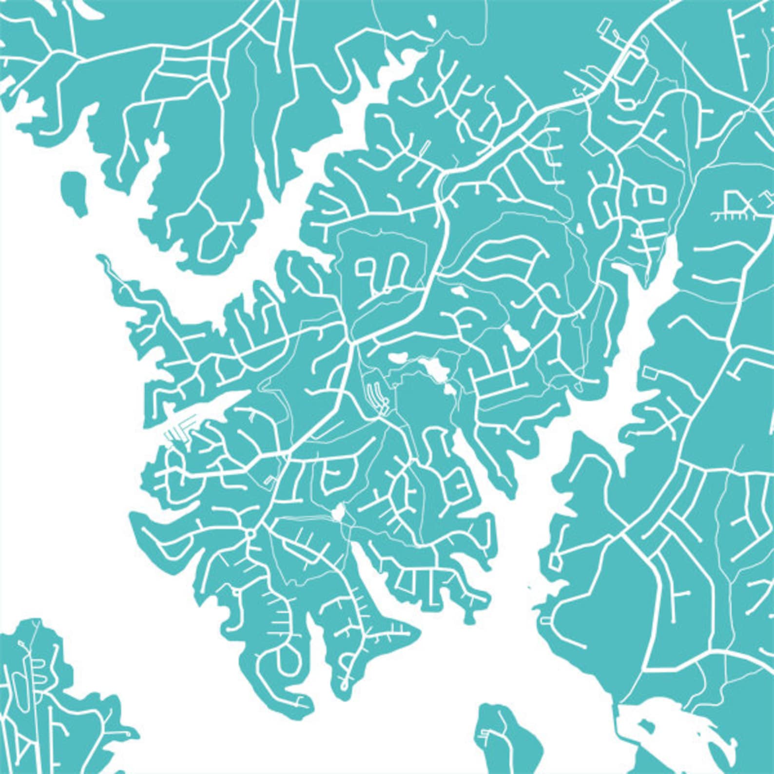 Tega Cay SC Map Print South Carolina Poster Art - Etsy