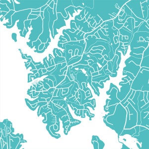 Tega Cay, SC Map Print - South Carolina Poster Art - Etsy