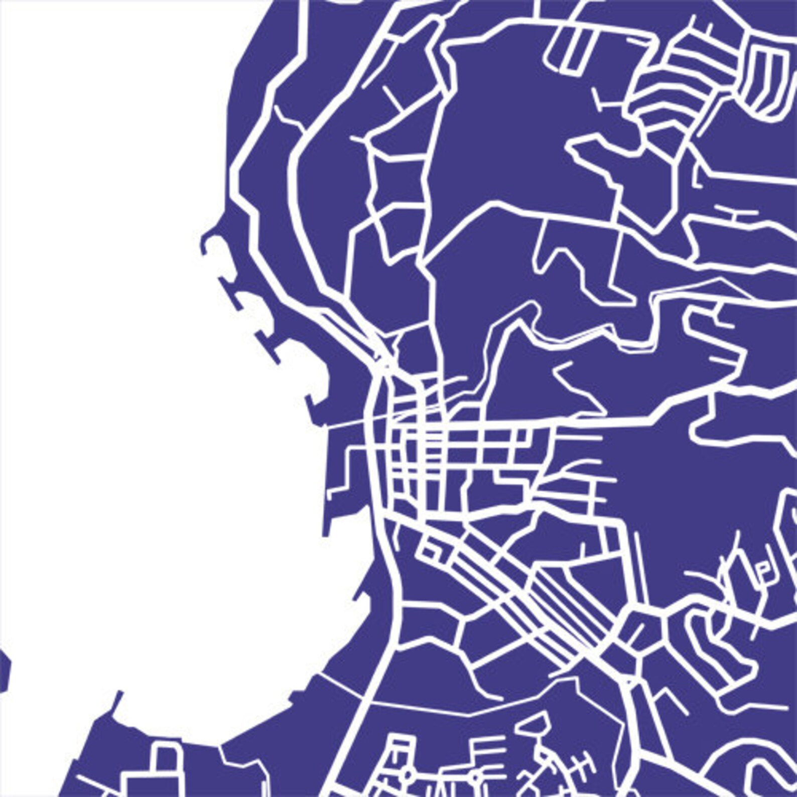 Montego Bay Map Print Jamaica Poster - Etsy