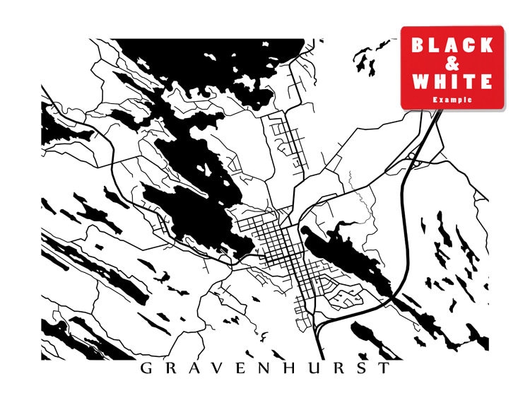 Gravenhurst, ON Map Print - Etsy Canada