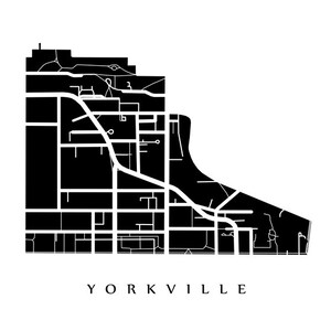 Yorkville Map - Toronto Neighbourhood Art Print - Etsy