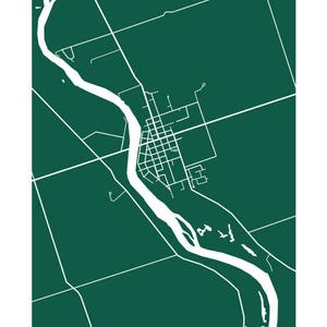 Cayuga, Ontario Map Print - Etsy