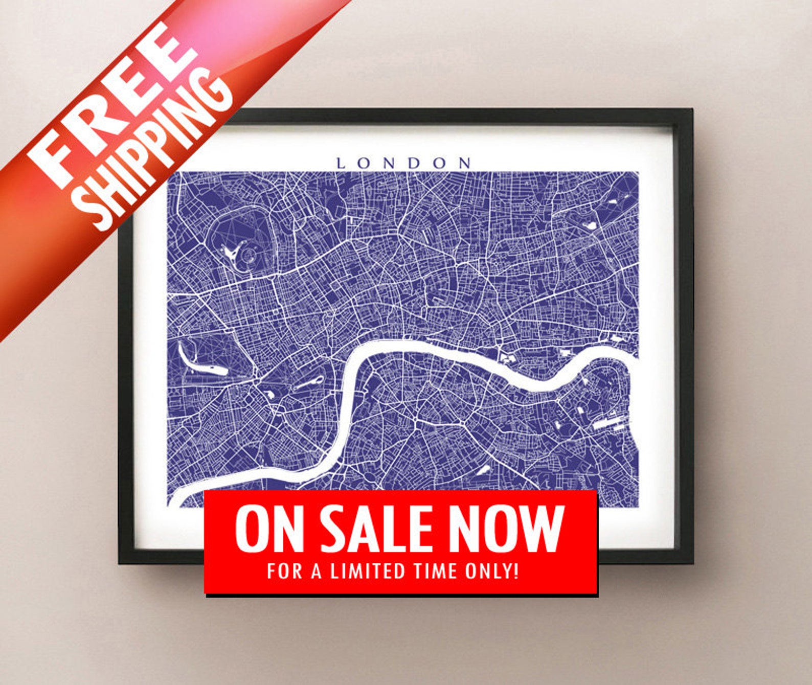 London Map UK Poster | Etsy