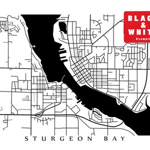 Sturgeon Bay, WI Map Print - Wisconsin Poster - Etsy