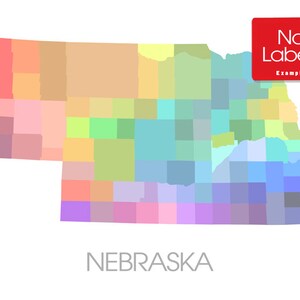 Nebraska State Map - Custom Print - Etsy