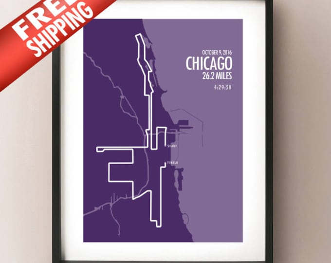 Chicago Marathon Print 2015 - Etsy Canada