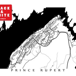 Prince Rupert, BC Map Poster Print - British Columbia, Canada - Etsy