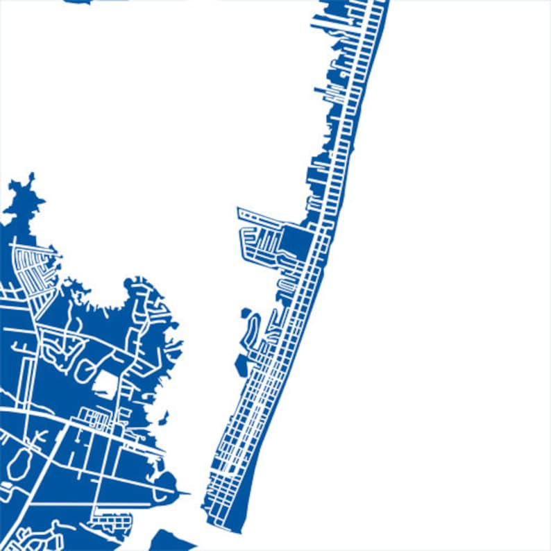 Ocean City MD Map Maryland USA Art Poster Print - Etsy Canada