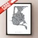 Bacoli Naples Map Print Italy Art Poster - Etsy
