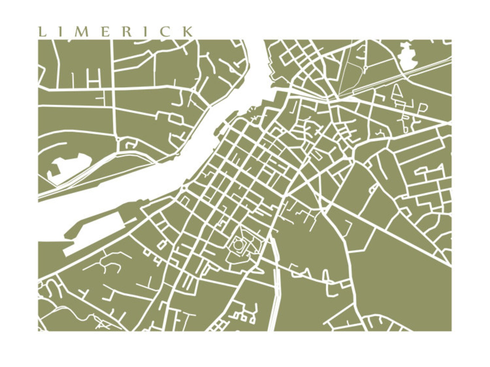 Limerick Map Ireland Poster - Etsy