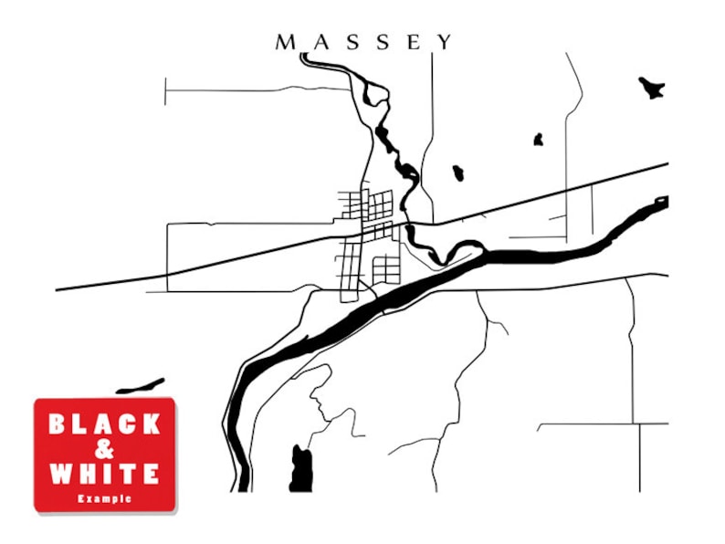 Massey Northern Ontario Map Print | Etsy