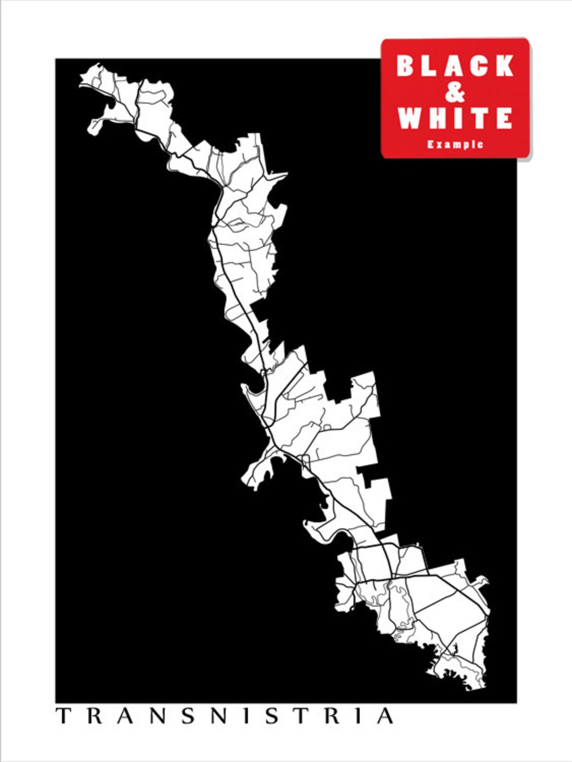 Transnistria Map Print Transdniestria Pridnestrovia - Etsy