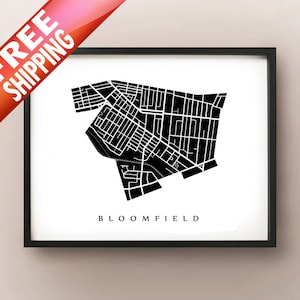 Bloomfield Map - Pittsburgh Neighborhood Art Print - Etsy