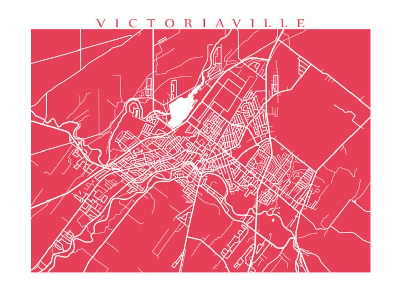 Victoriaville, Quebec Map Print - Etsy